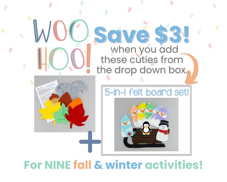 Fall Leaves Felt Board Story: Squirrel & Acorn Hide and Seek - Etsy