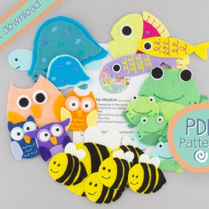 Felt Board Pattern: Over in the Meadow Circle Time Animal Set (PDF ...