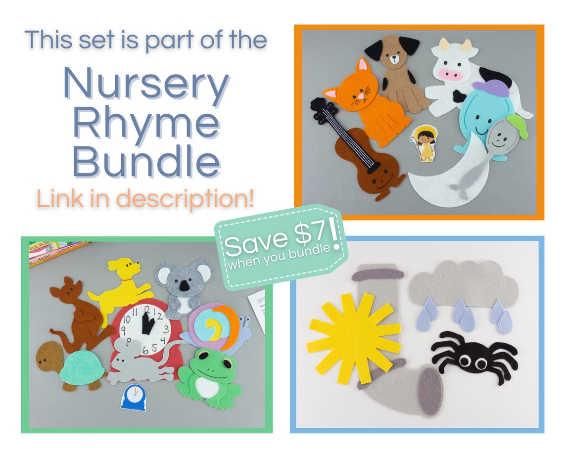 Itsy Bitsy Spider Felt Board Story flannel Board Eensy Weensy - Etsy