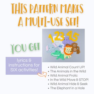 PDF Pattern Bundle of 4 Felt Board Circle Time Patterns | Five ...