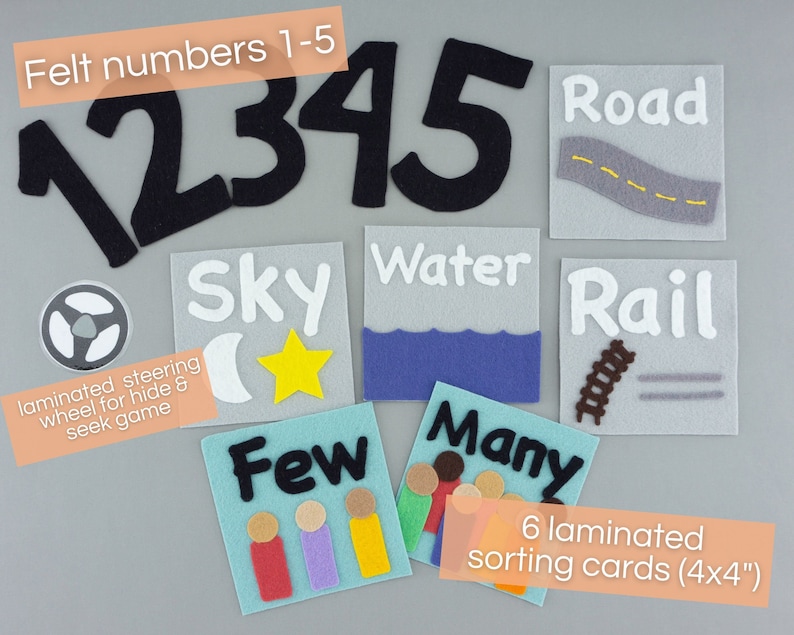 5-in-1 Vehicle Felt Board Set Super Big Transportation - Etsy