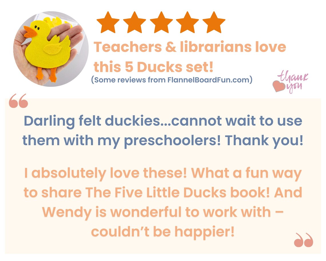 5 Little Ducks 4-in-1 Felt Board Song for Library Storytime - Etsy