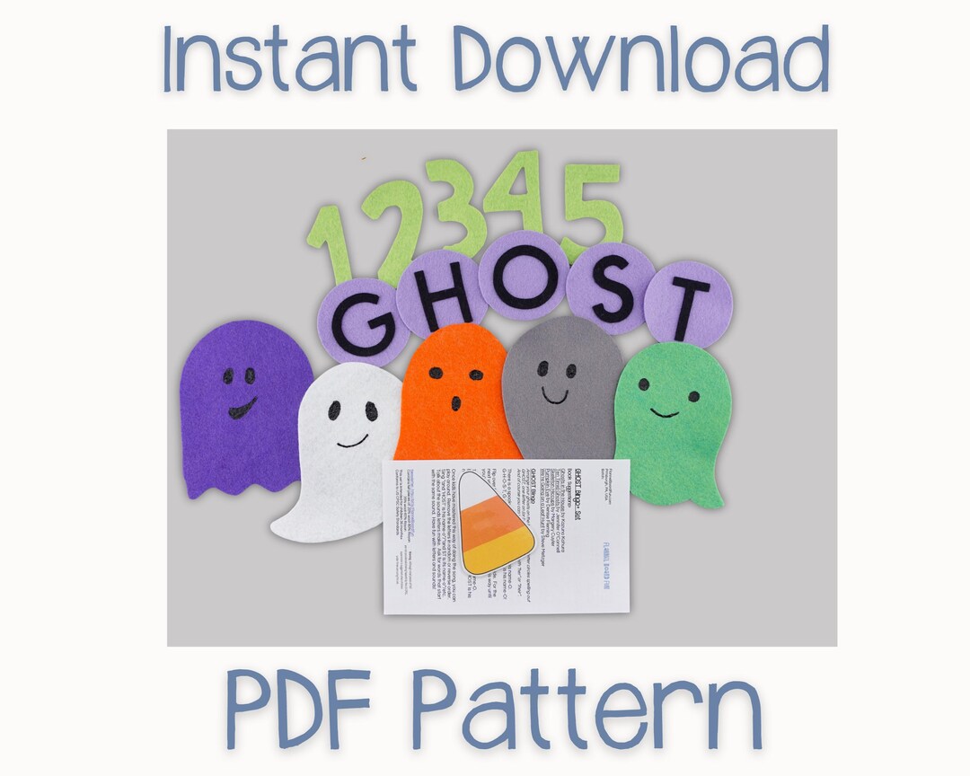 PDF Pattern for Halloween Ghost Felt Board & Flannel Board Circle Time ...