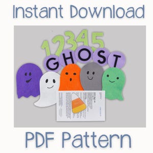 PDF Pattern for Halloween Ghost Felt Board & Flannel Board Circle Time ...