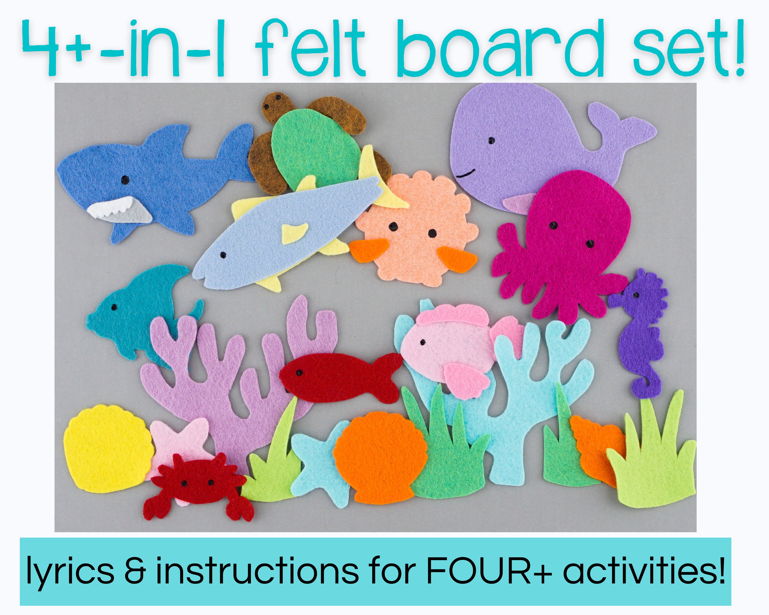 A Beautiful Fish Felt Board Story/Flannel Board Story/Ocean Felt Set ...