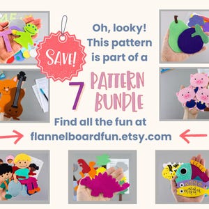 Dinosaur Felt Board Story PDF Pattern: Preschool Circle Time Learning ...
