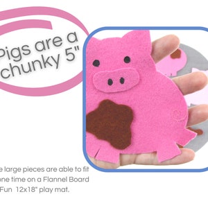 Five Pigs Flannel Board Song for Preschool Circle Time, Kindergarten ...