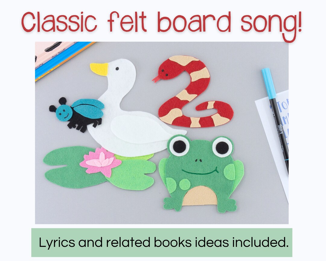 Little White Duck Felt Board Story and Song Set for Librarians and ...