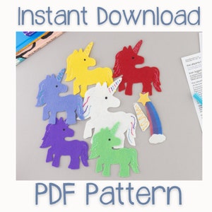Unicorn Felt Board Pattern: Circle Time Rhymes & Songs (PDF Pattern) - Etsy