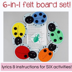 Ladybug Felt Board Story |6-in-1 Felt Board Song and Game for Preschool ...