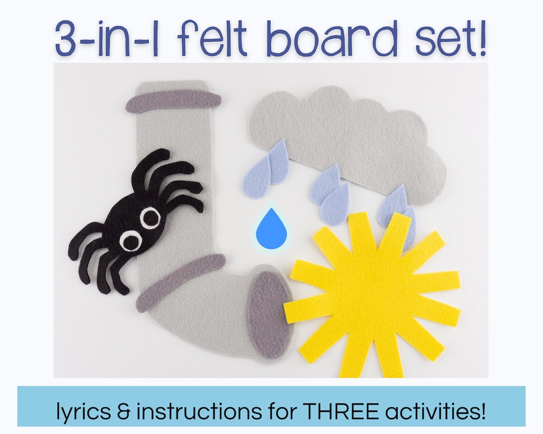 Itsy Bitsy Spider Felt Board Story | Flannel Board Eensy Weensy Spider ...