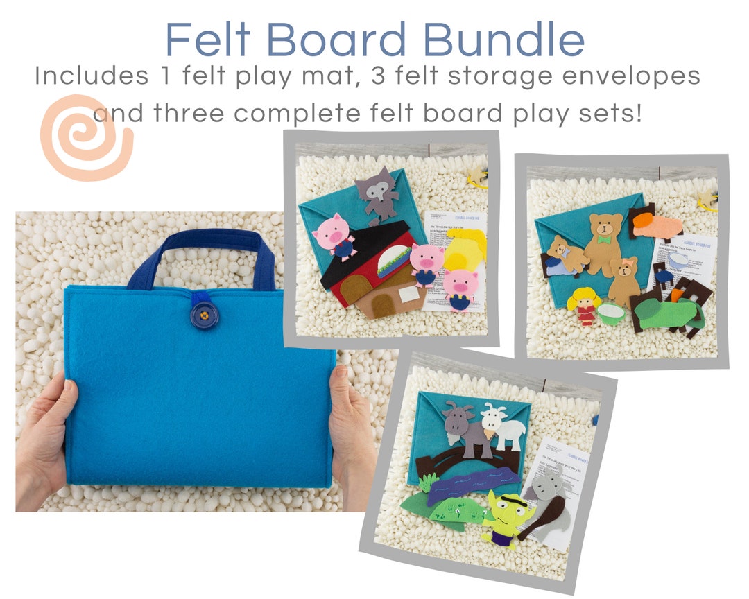 Goldilocks, 3little Pigs 3 Billy Goats Felt Board Story Gift Bundle 3 ...