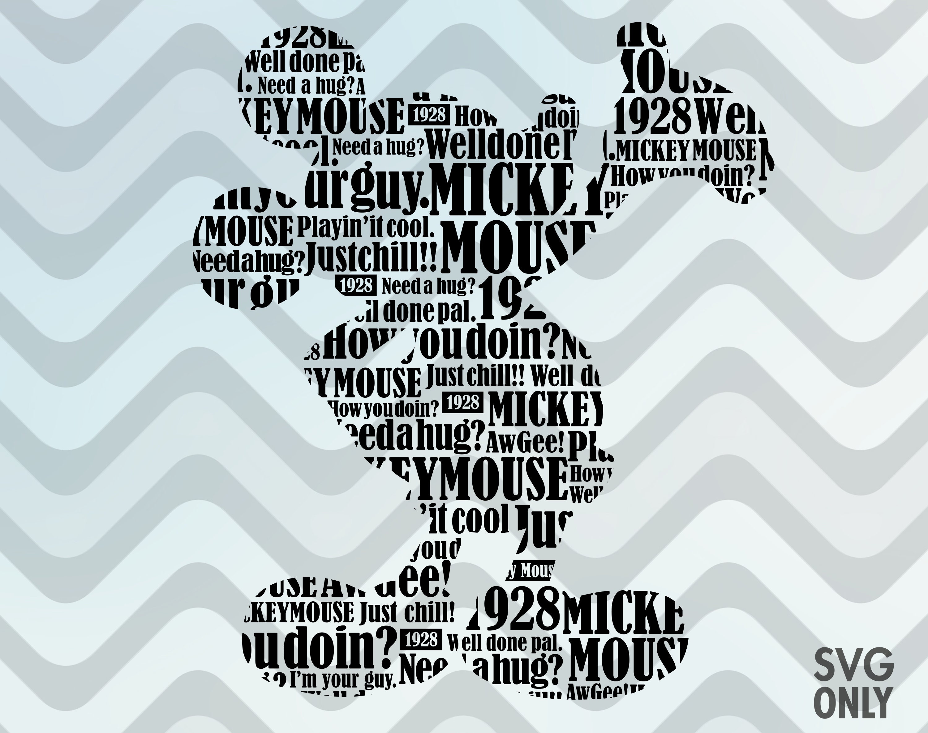 Mickey Typography Svg Shirt Design Vinyl Cutter Designs Svg - Etsy Norway