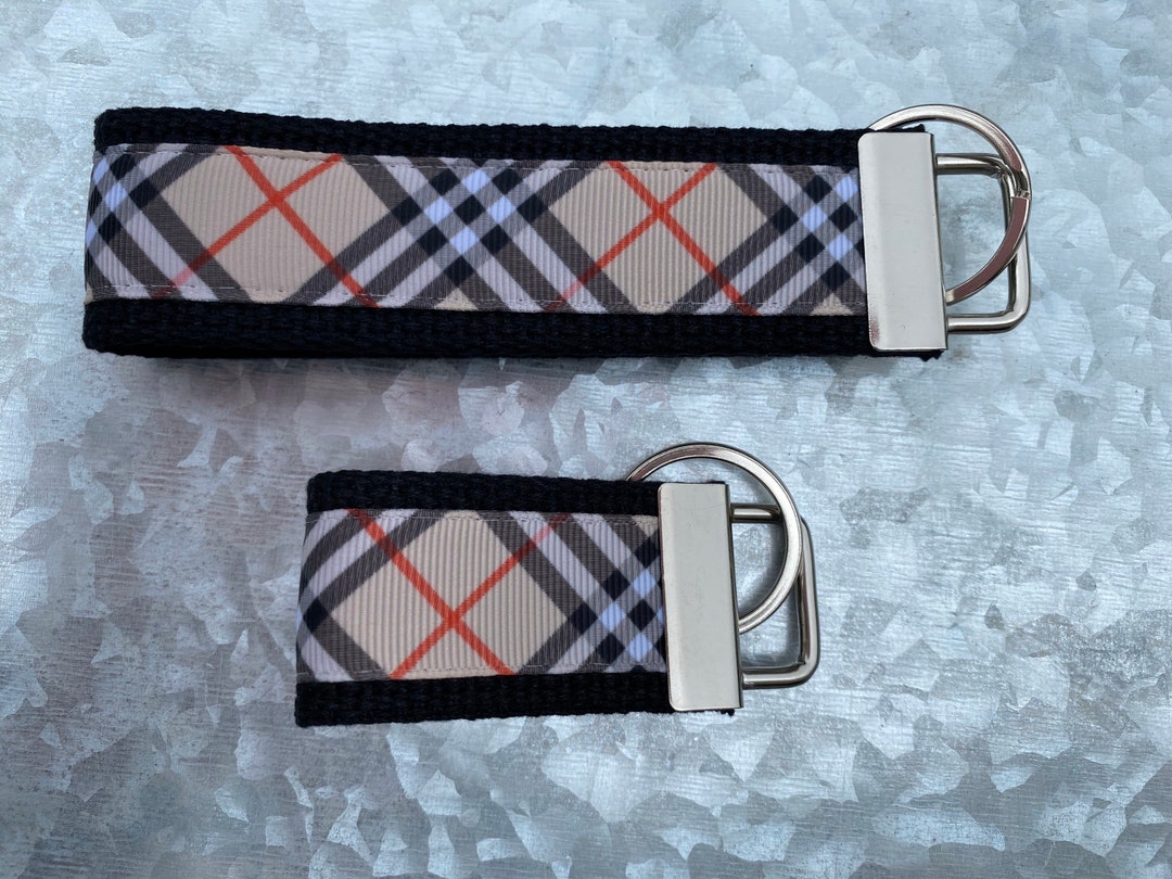 Plaid Ribbon Key Fob Wristlet/ Mini Key Fob - Etsy