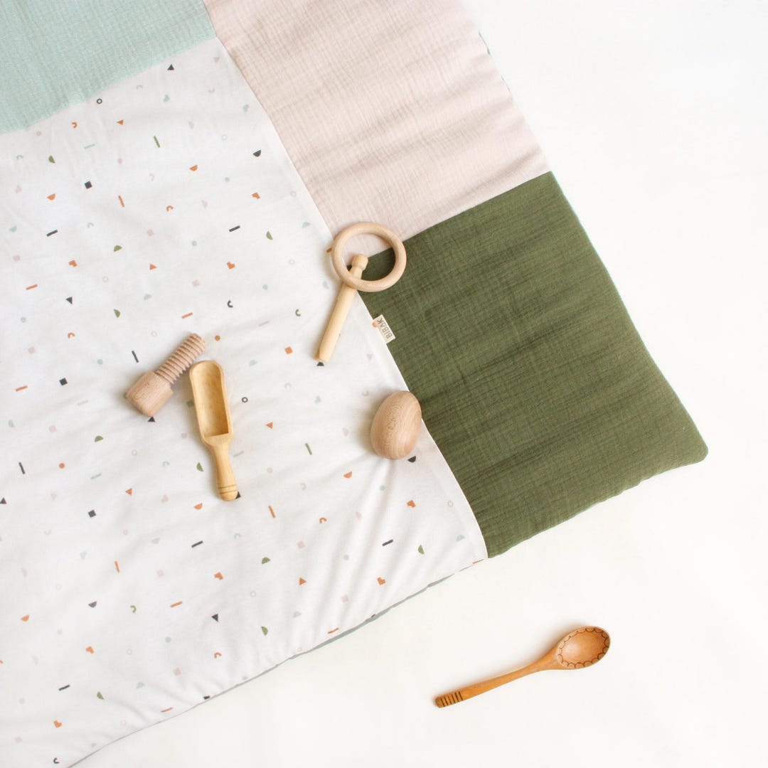 Shapes Blue Play Mat, Playmat, Baby Play Mat, Padded Play Mat, Baby ...