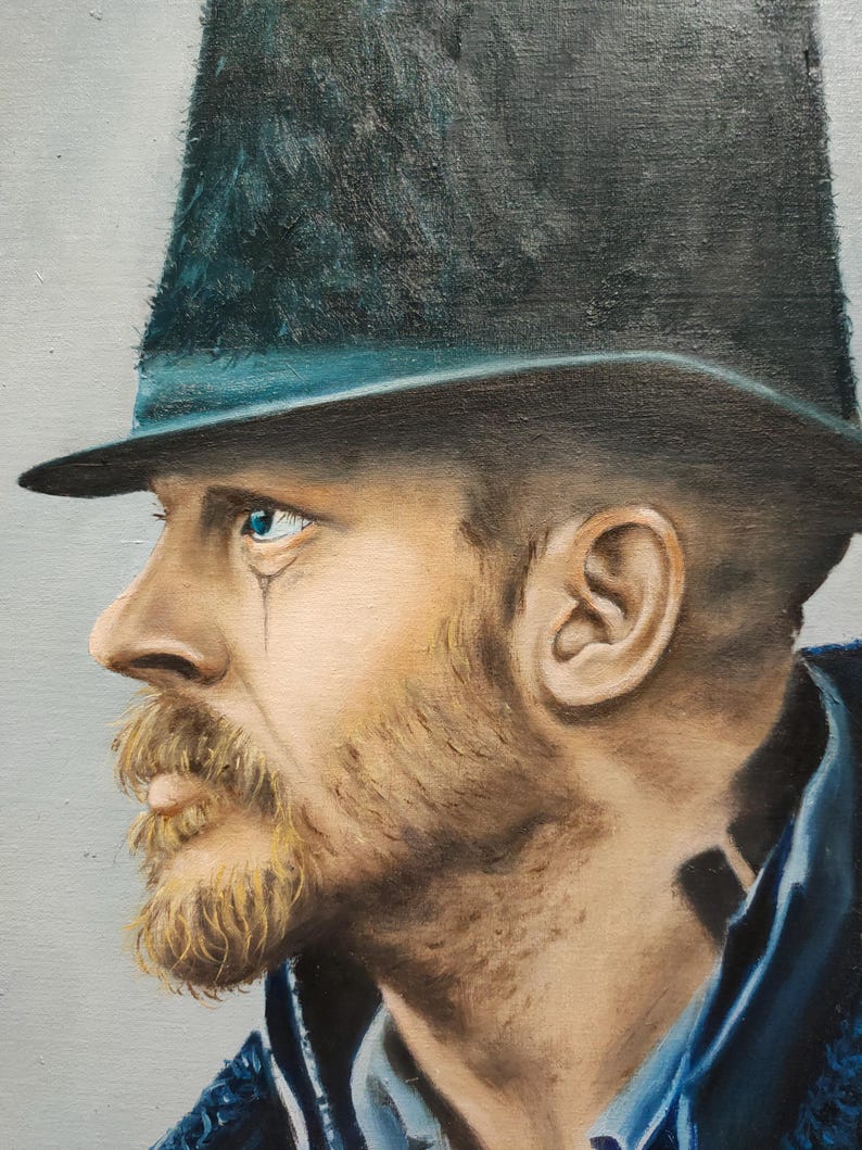 Tom Hardy Oil Painting Portrait – Taboo Series – Handmade Canvas Art ...