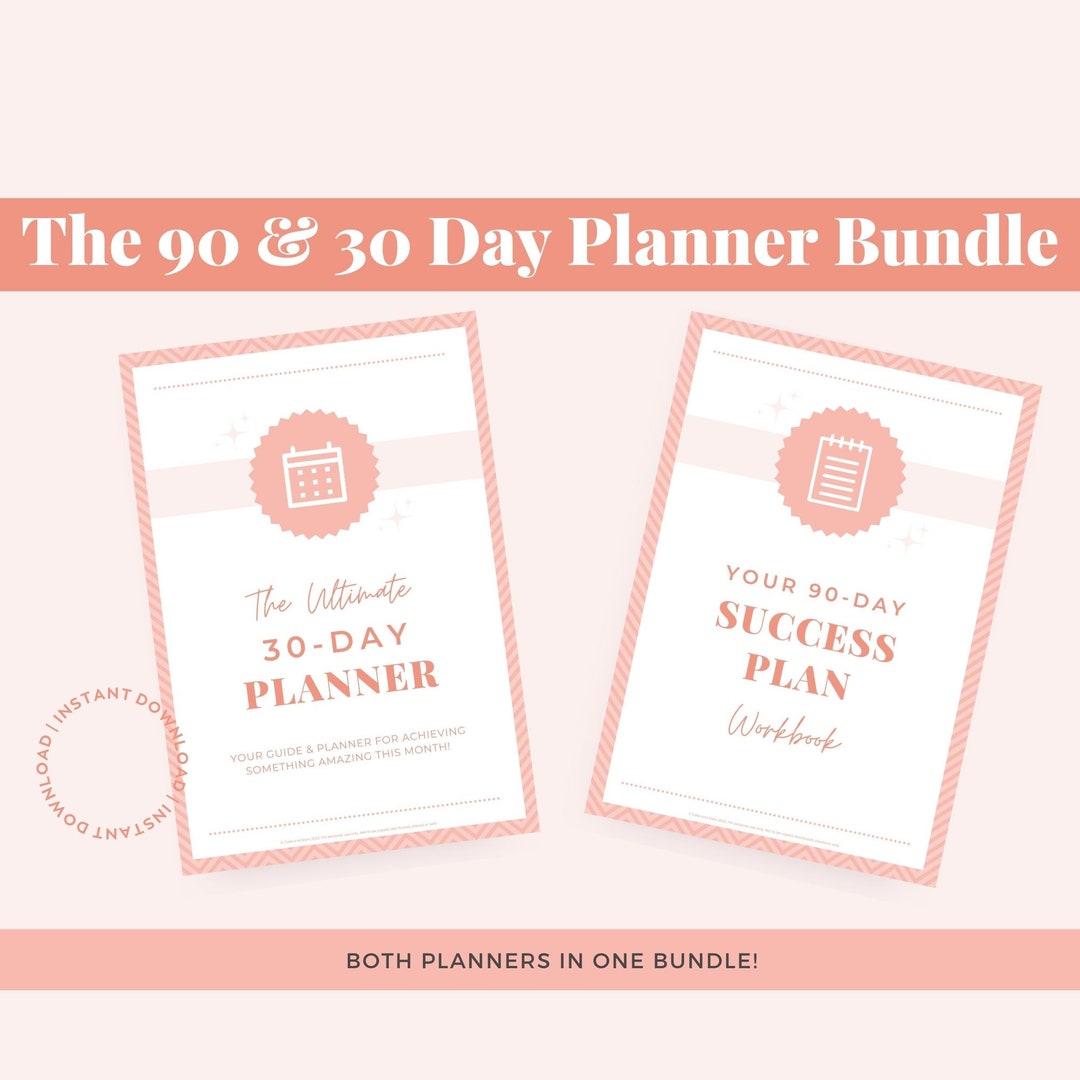 The Ultimate 30 Day and 90 Day Printable Planner Bundle Download and ...