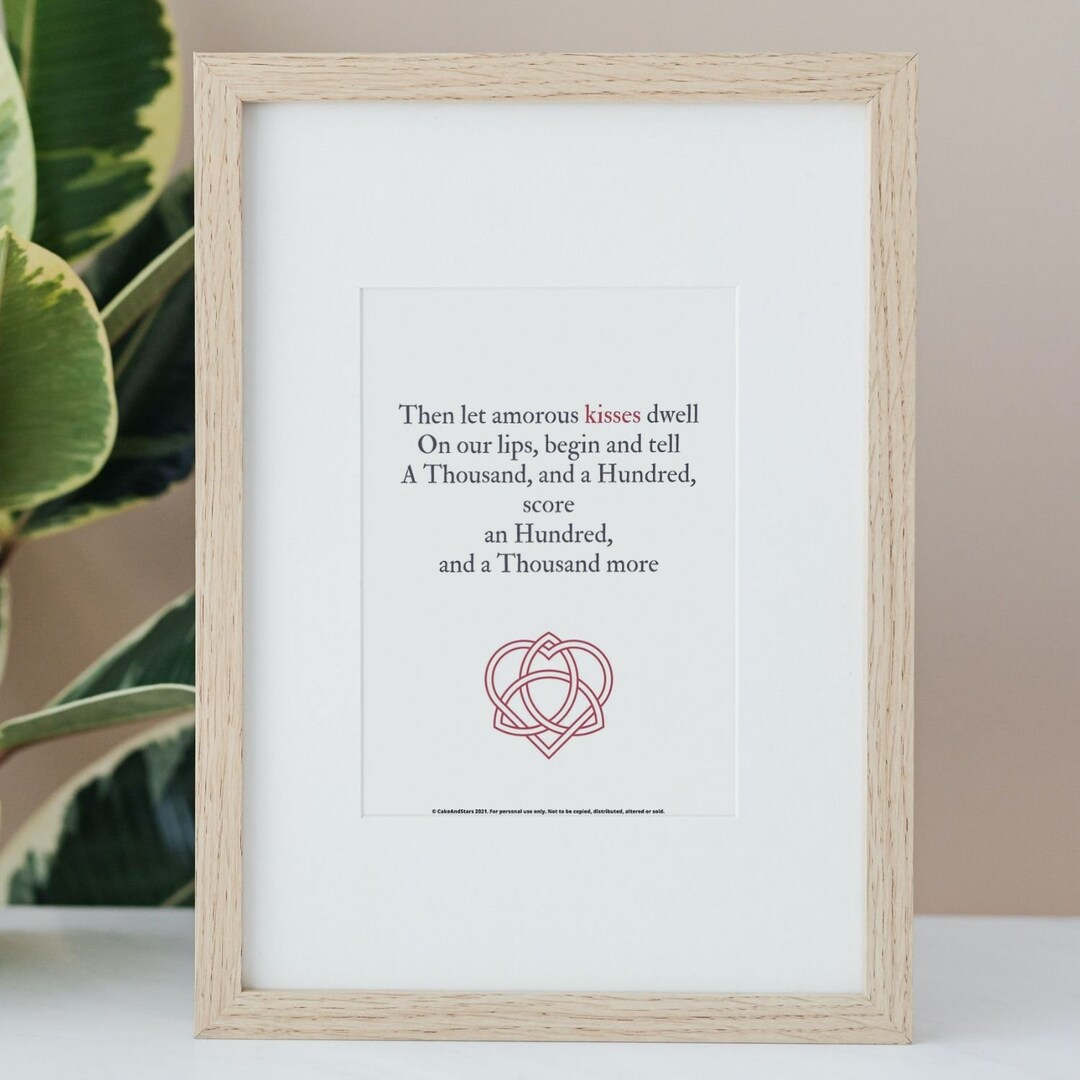 Outlander Then Let Amorous Kisses Dwell Cattulus Poem - Etsy