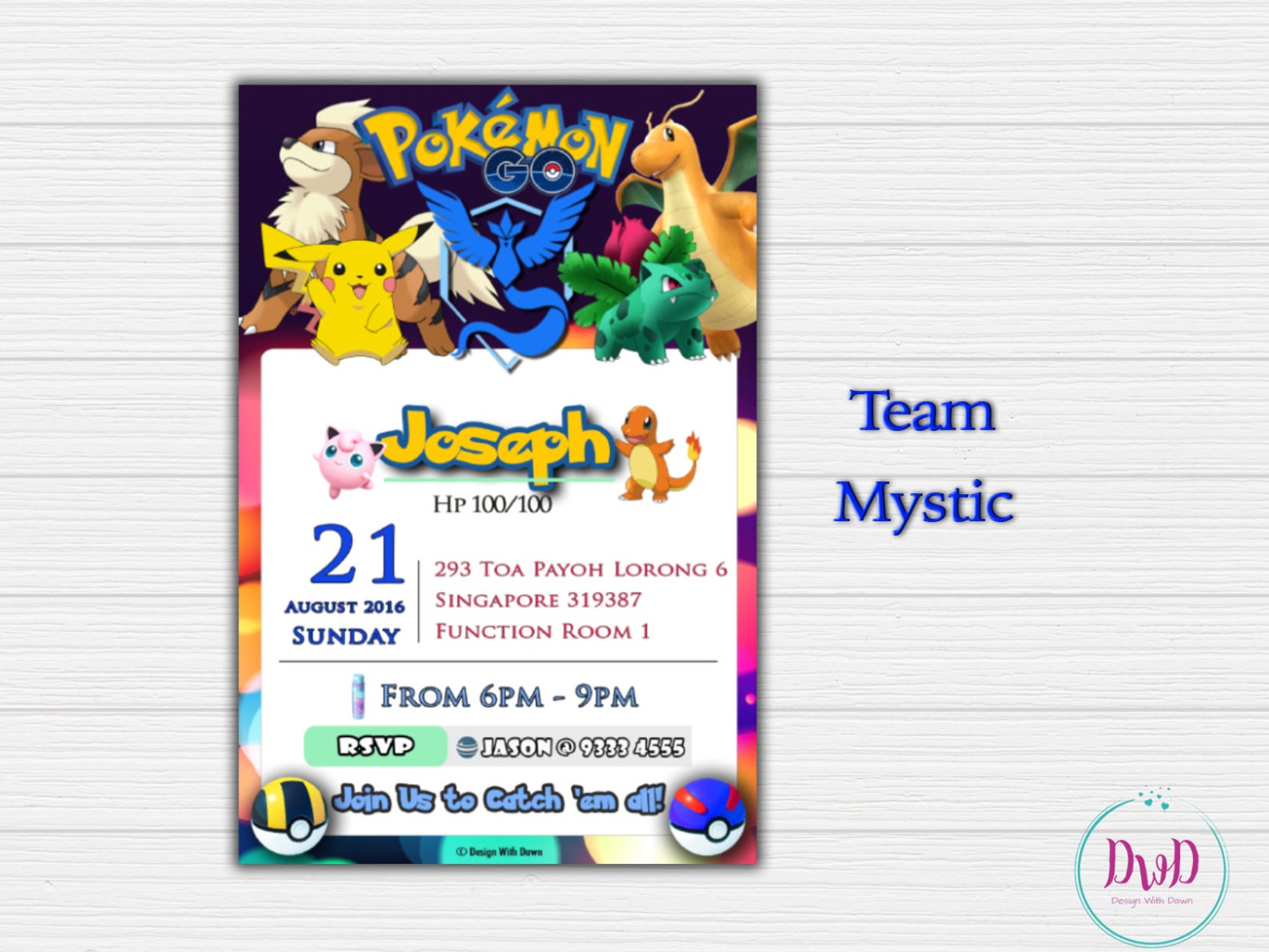 Pokemon Go Birthday Invitation, Pokemon Go Invitation, Pokemon Go ...