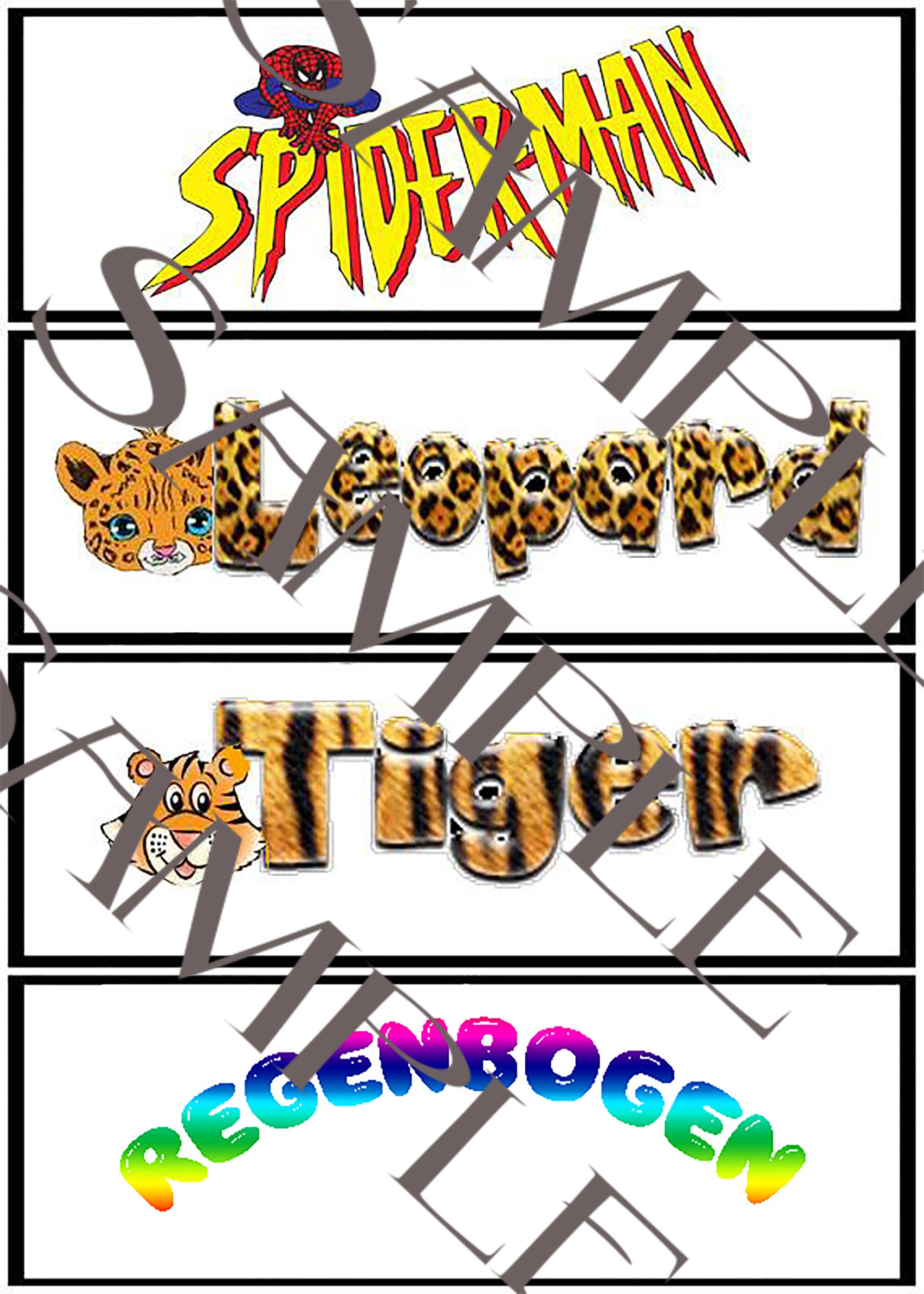 GERMAN Face Painting Signs Words Board JPEG Festivals Events Print Your ...