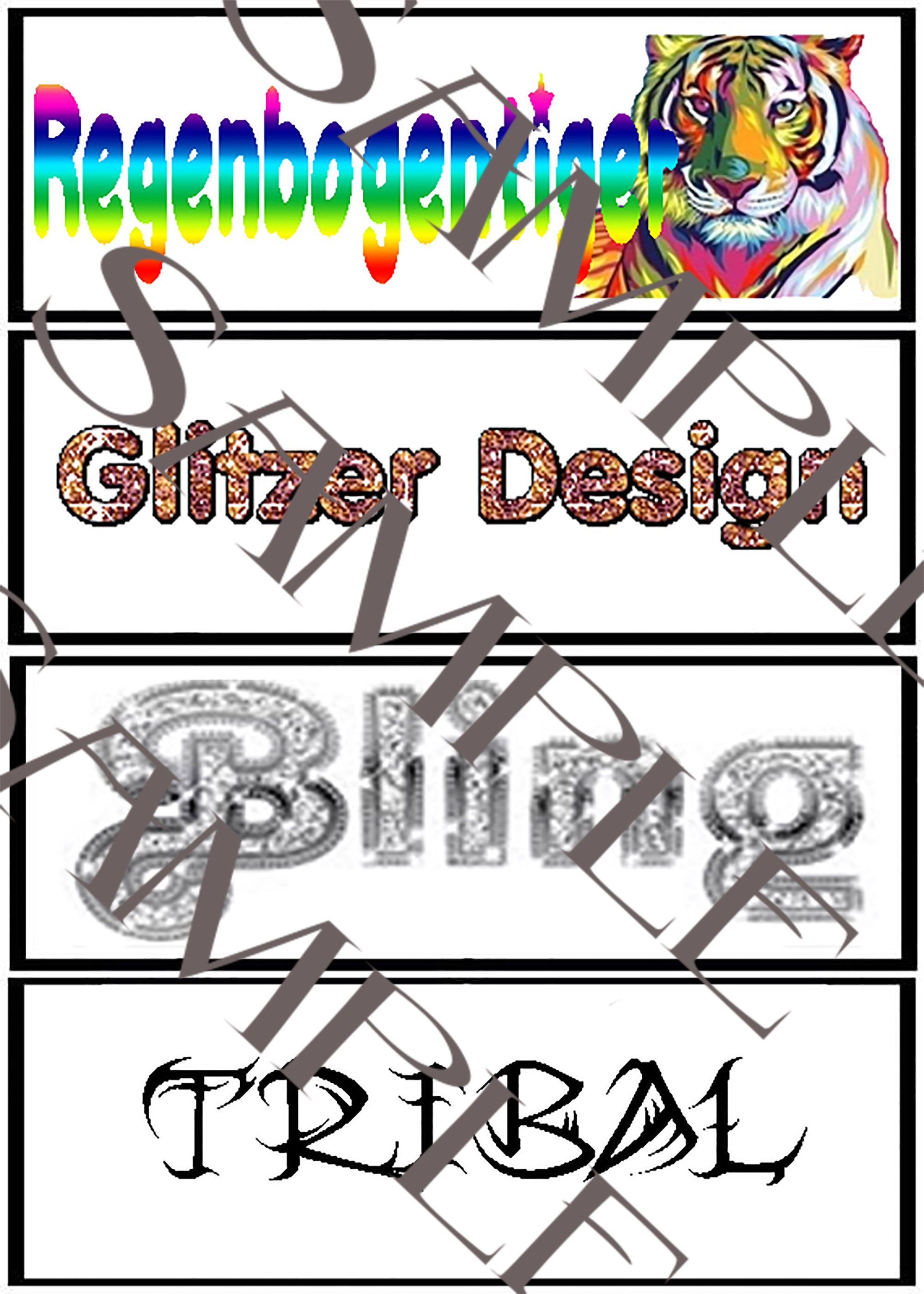 GERMAN Face Painting Signs Words Board JPEG Festivals Events Print Your ...