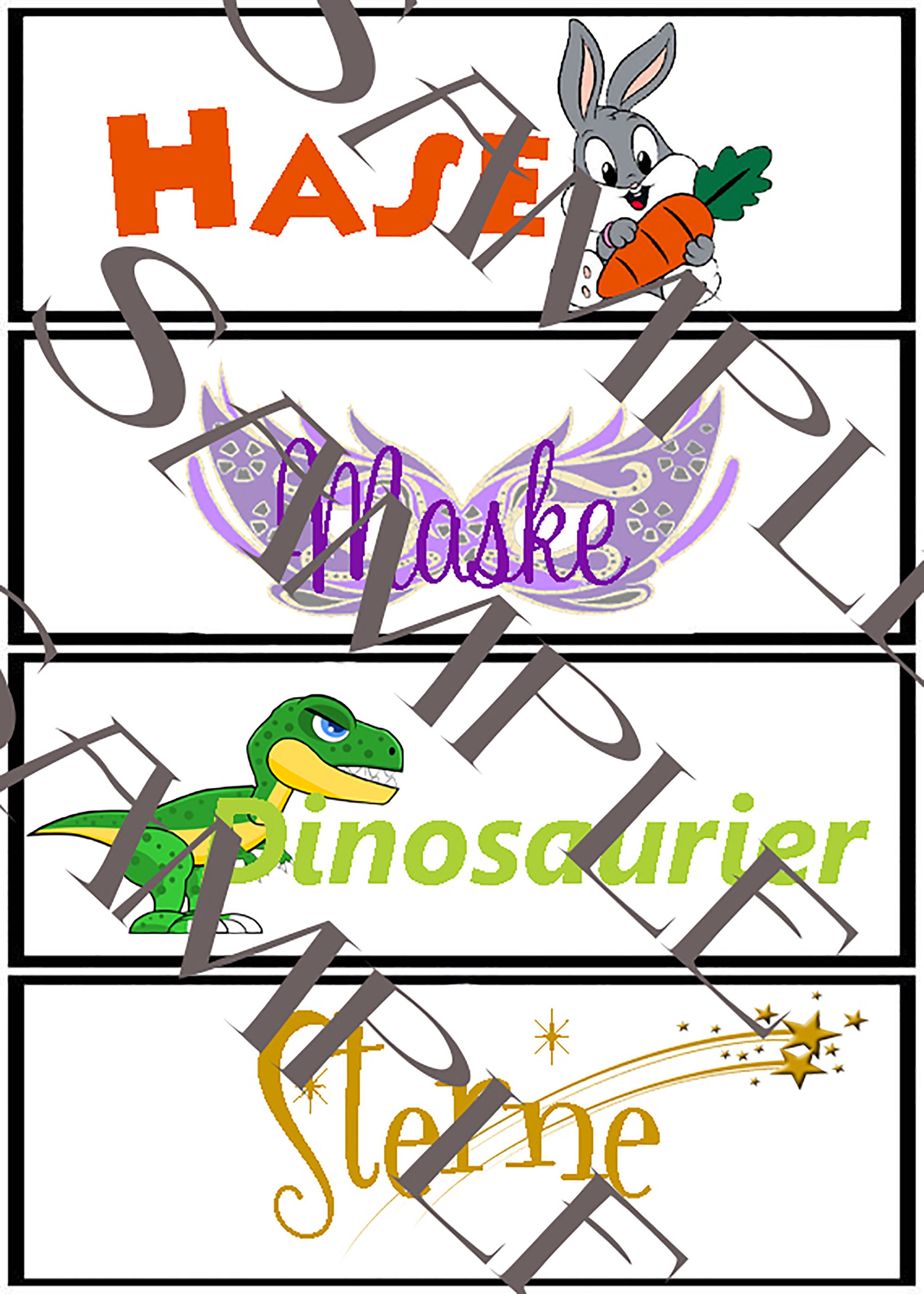 GERMAN Face Painting Signs Words Board JPEG Festivals Events Print Your ...