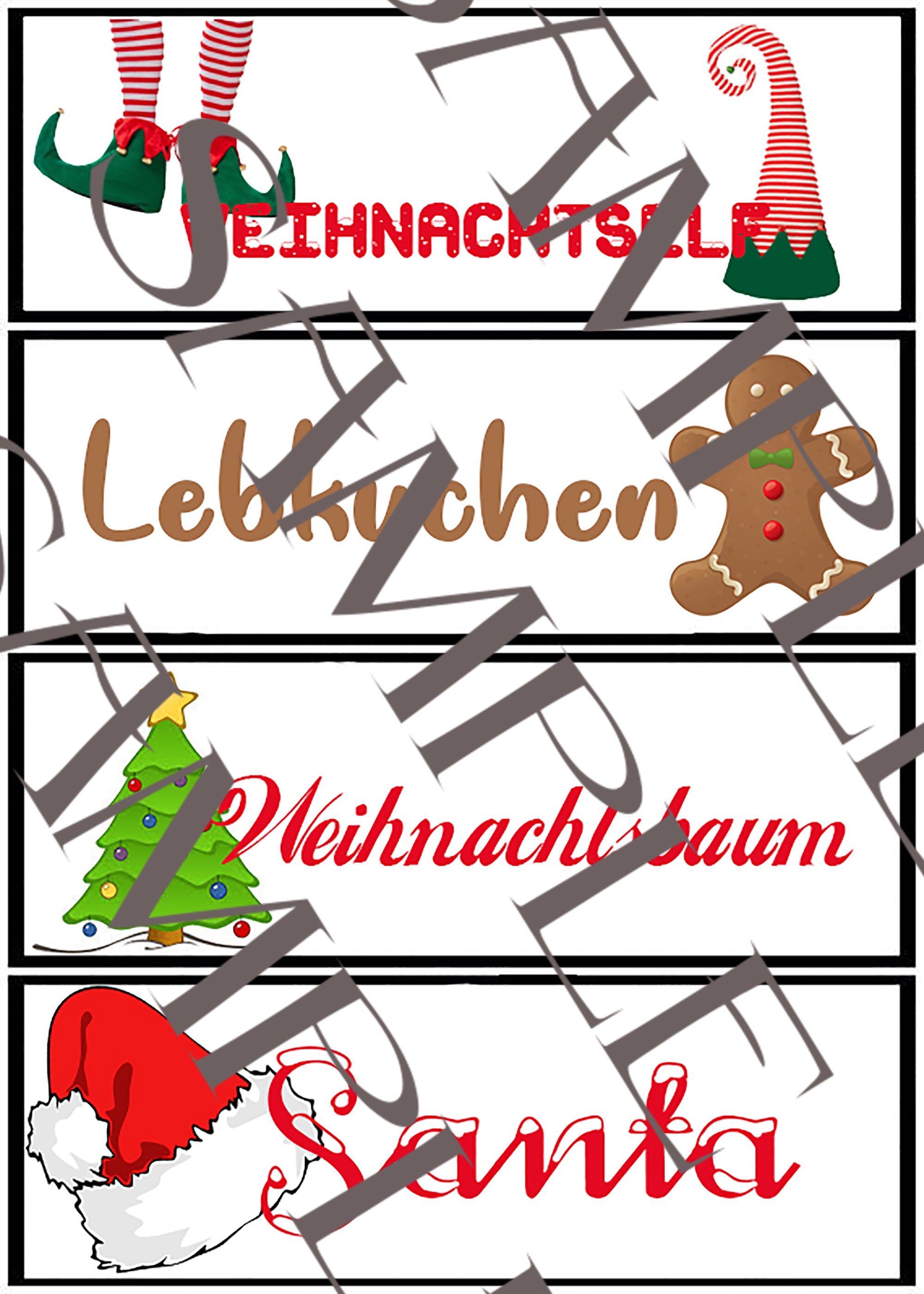 PINTURA FACIAL ALEMANA Signos de Navidad Tablero de palabras JPEG ...