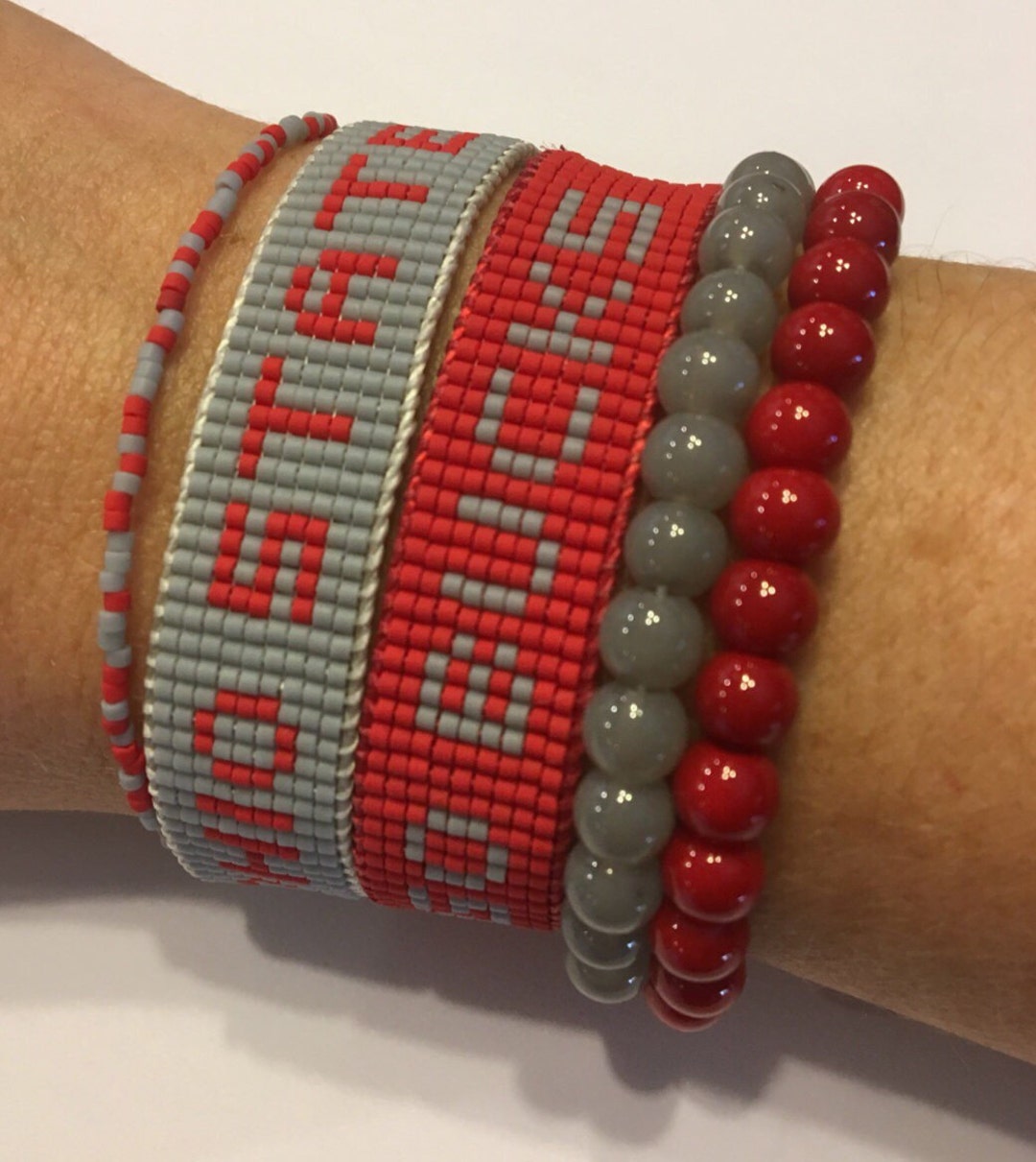 Ohio State Buckeyes Bracelet, Buckeyes Bracelet, OSU Jewelry, BIG 10 ...