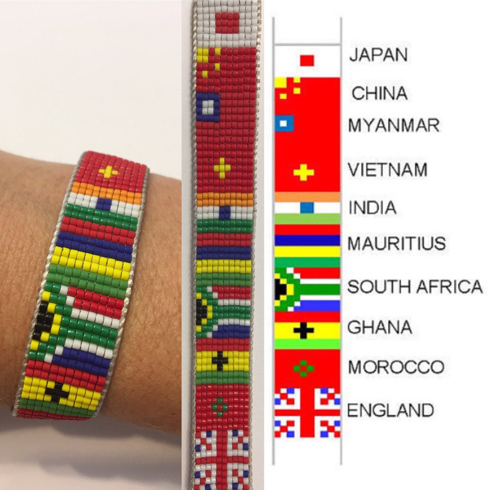 Semester at Sea Bracelet, Custom Flag Bracelet, Semester at Sea Jewelry ...