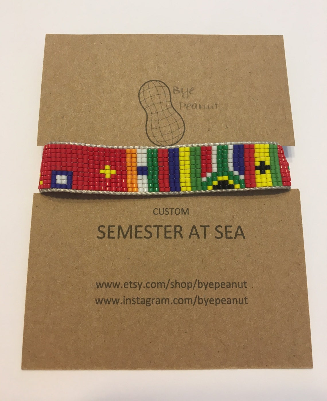 Semester at Sea Bracelet, Custom Flag Bracelet, Semester at Sea Jewelry ...