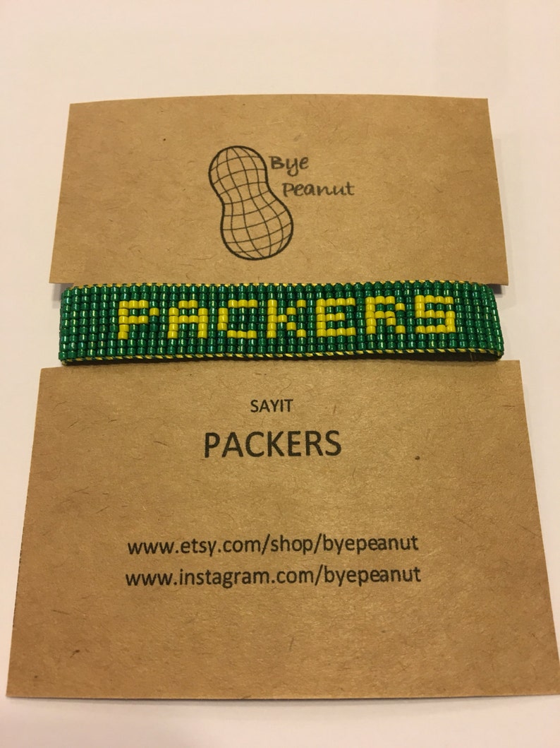 Green Bay Packers Bracelet, Packers Bracelet, NFL Bracelet, Football ...