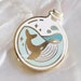 Coral Reef & Manta Ray Pin, Ocean in a Bottle Gold Hard Enamel Pin, Sea ...