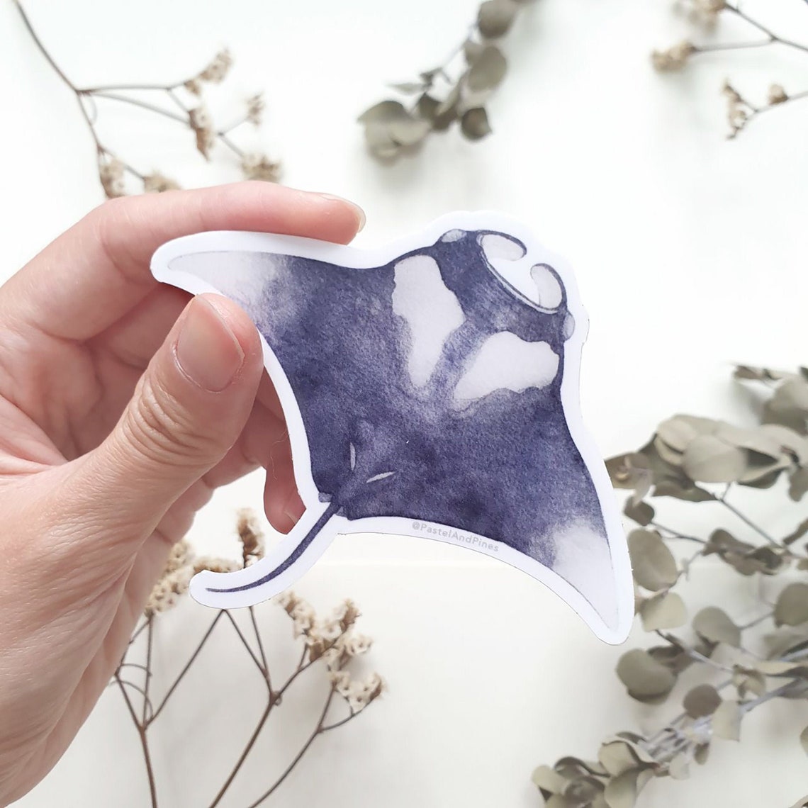 Manta Ray Sticker Stingray Sticker Ocean Sticker Vinyl | Etsy