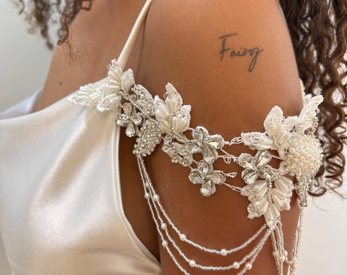 1 Pair / Crystal Detachable Bra Straps, Bridal Pearl Crystal Straps ...
