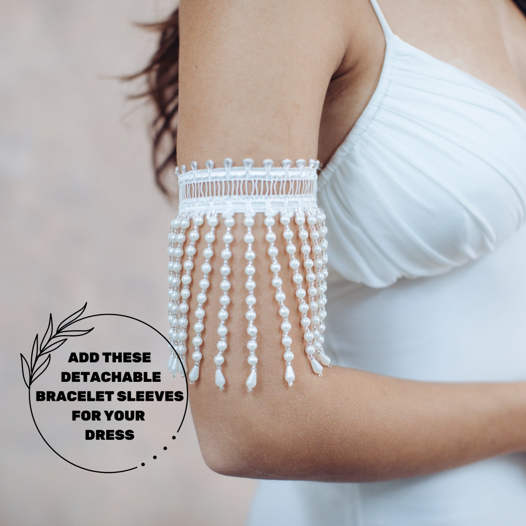 Pearl Fringe Arm Cuff: Boho Bridal Armlet, Wedding Jewelry - Etsy