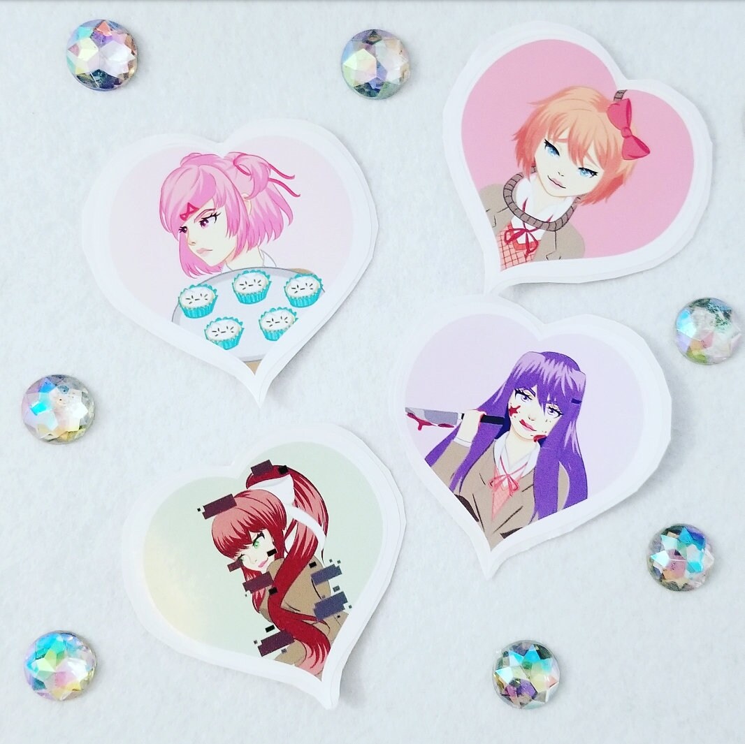 Doki Doki literature club kawaii vinyl stickers | Etsy