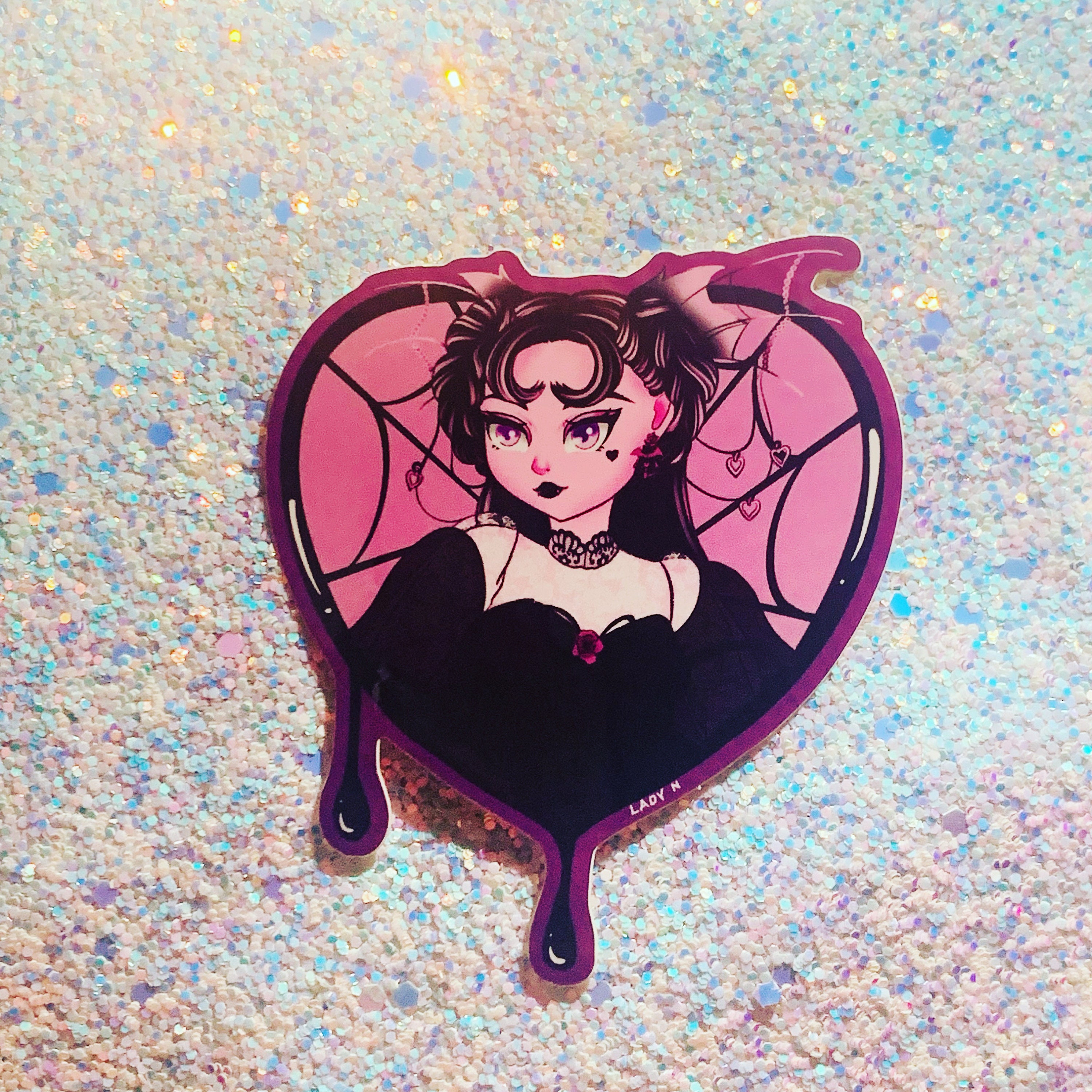 Drac Vampire Heart MH Vinyl Sticker and Acrylic Epoxy Charm - Etsy