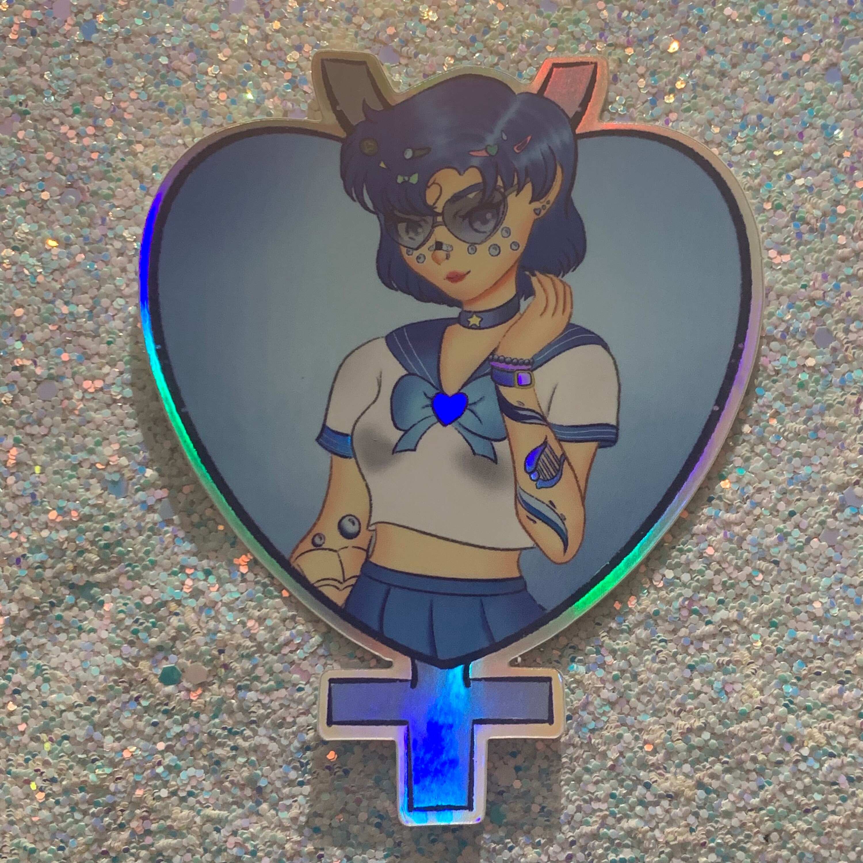 Decora Sailor Scouts Vinyl Holographic Stickers - Etsy