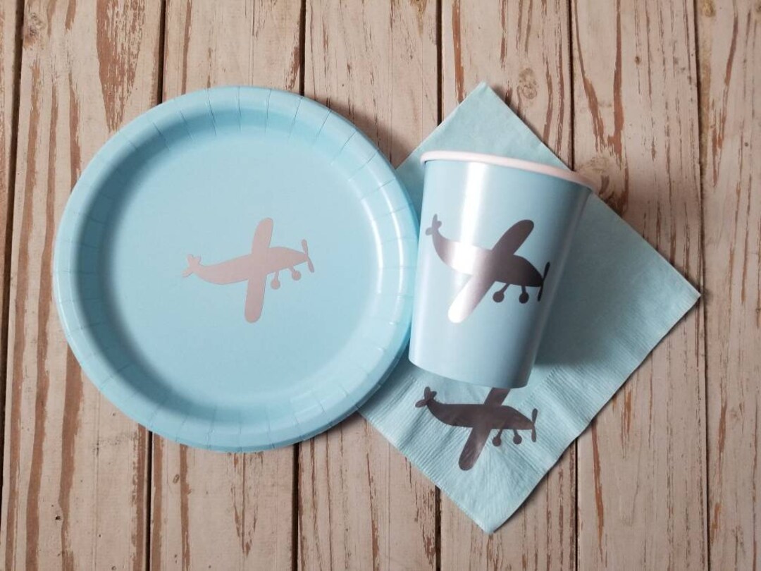 Airplane Plates, Cups and Napkins, Airplane First Birthday, Airplane ...