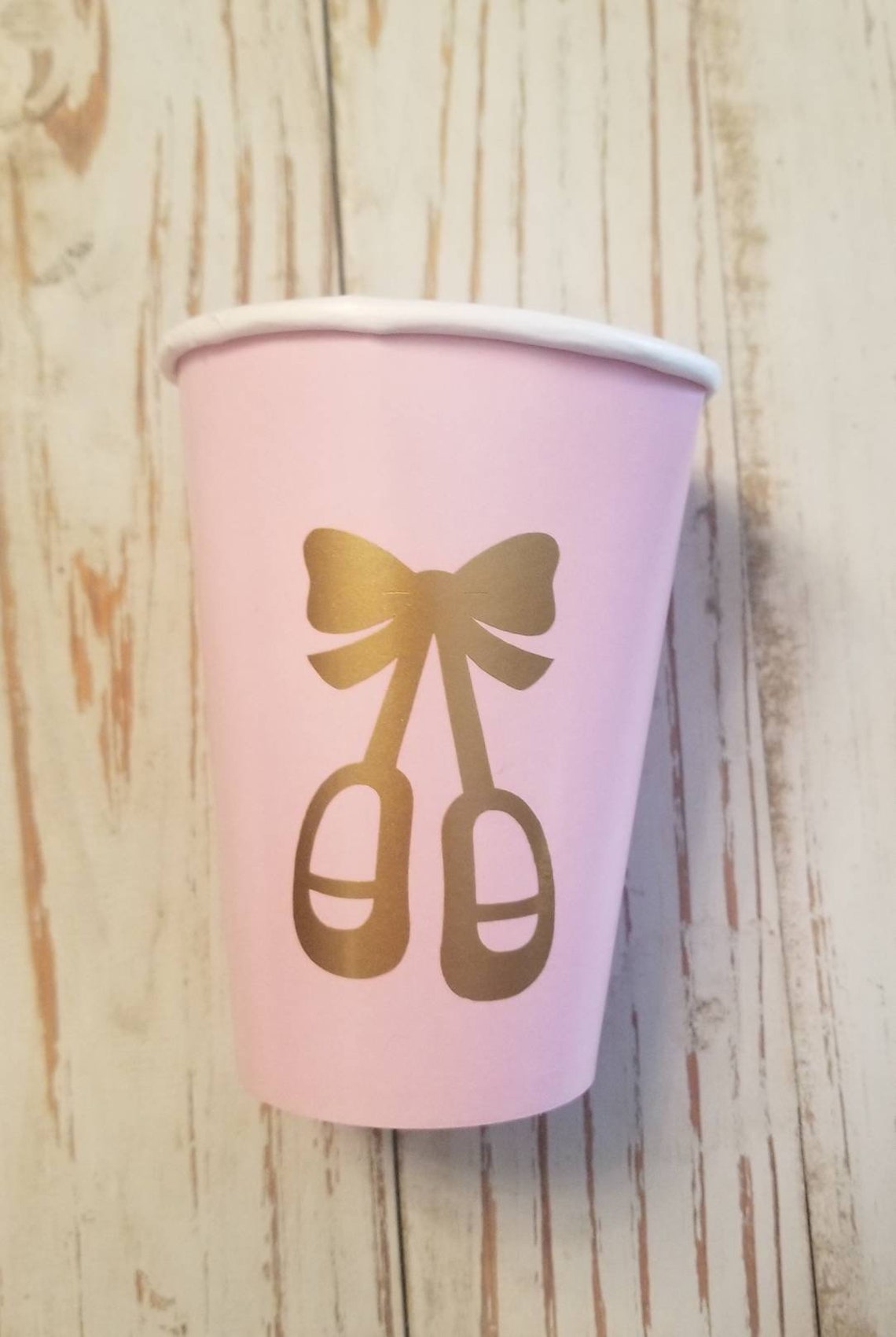 Ballerina Party Plates, Cups and Napkins, Pink and Gold Ballet Plates ...