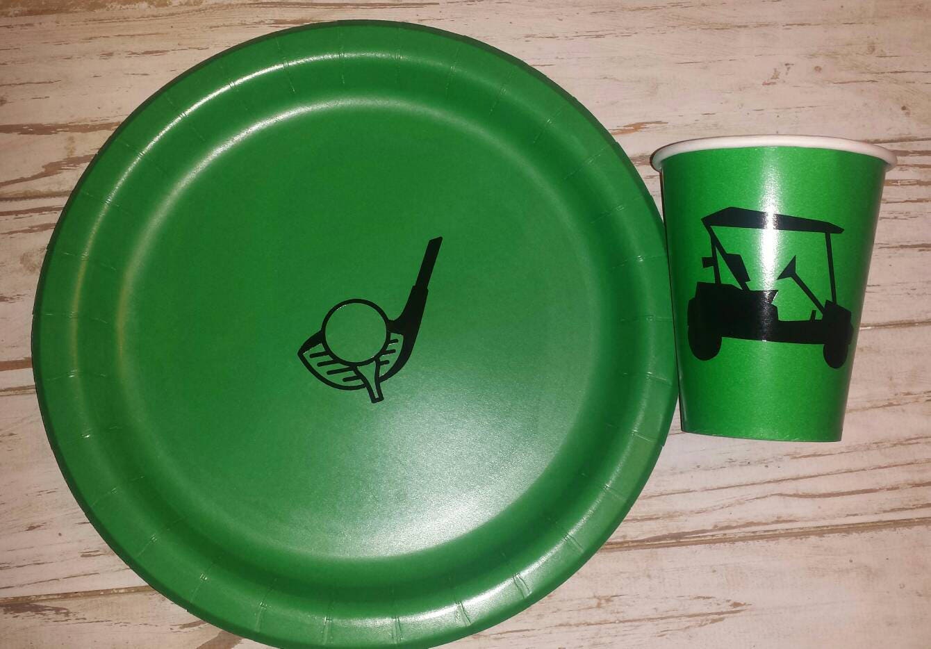 Golf plates, cups and napkins, golf retirement party, golf birthday ...
