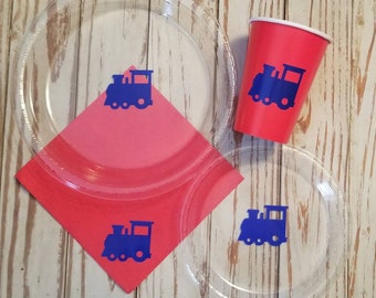 Train Birthday Train Party Train Cups Train Plates First | Etsy