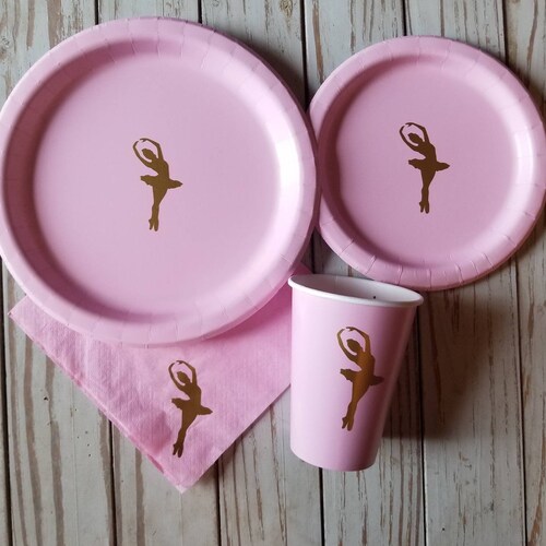 Ballerina Plates Cups and Napkins Ballet Party Dance - Etsy