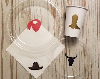 Rodeo Birthday Party Plates Napkins and Cups - Etsy
