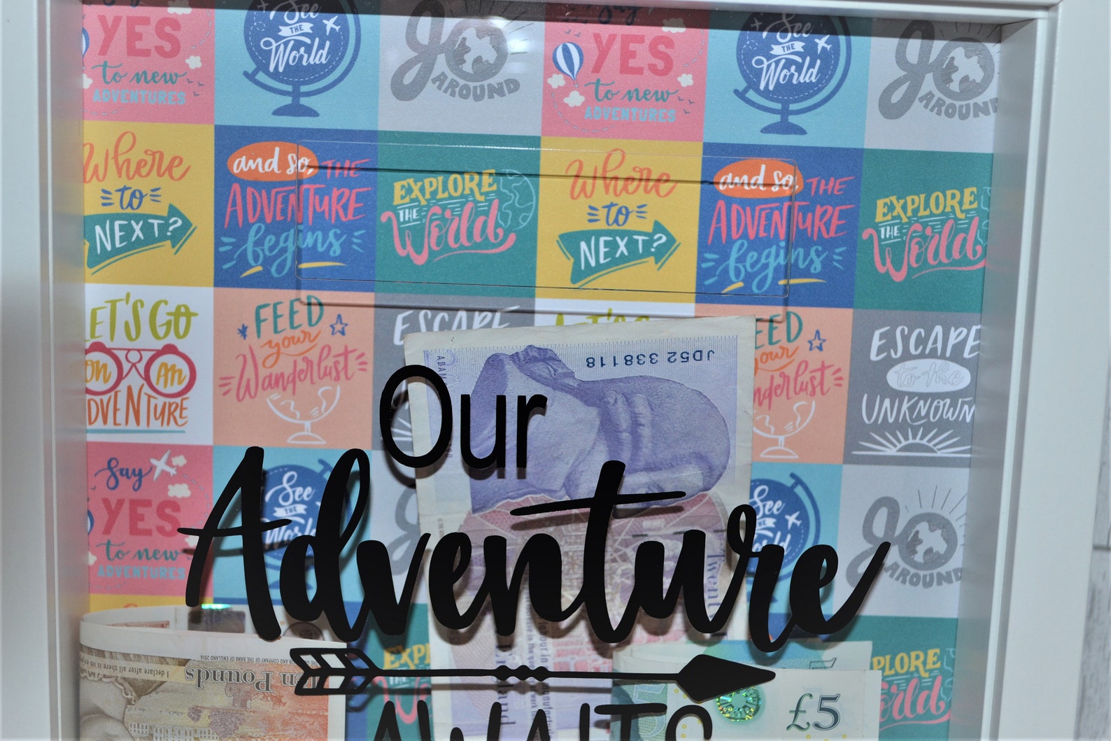 Our Adventure Fund Box, Engagement Present, Honeymoon Money Box ...