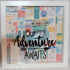Our Adventure Fund Box, Engagement Present, Honeymoon Money Box ...