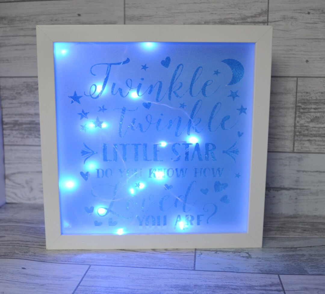 Night Light, Nursery Decor, Shadow Box, Twinkle Twinkle, Childrens ...