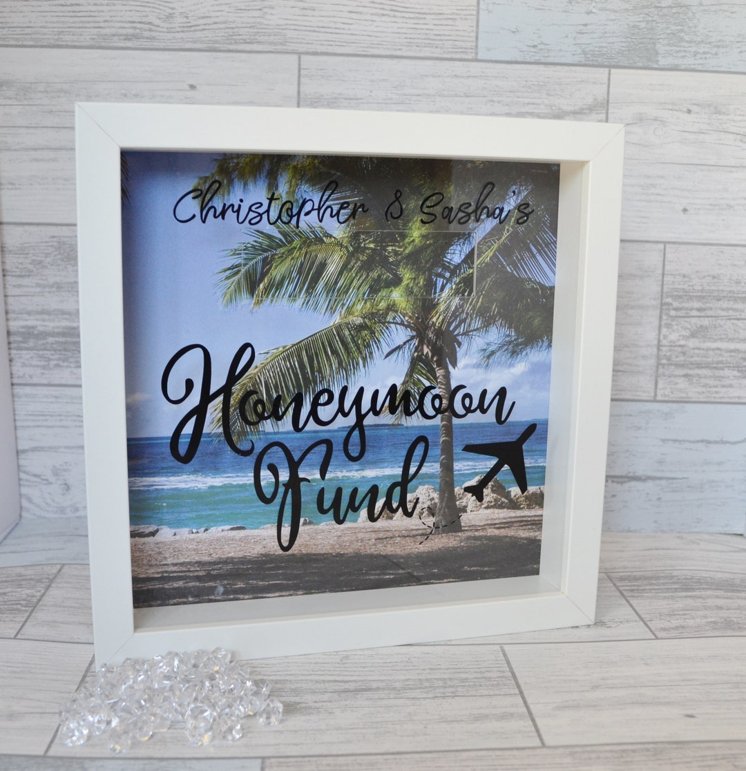 Personalized Honeymoon Fund Shadow Box: Engagement Gift - Etsy