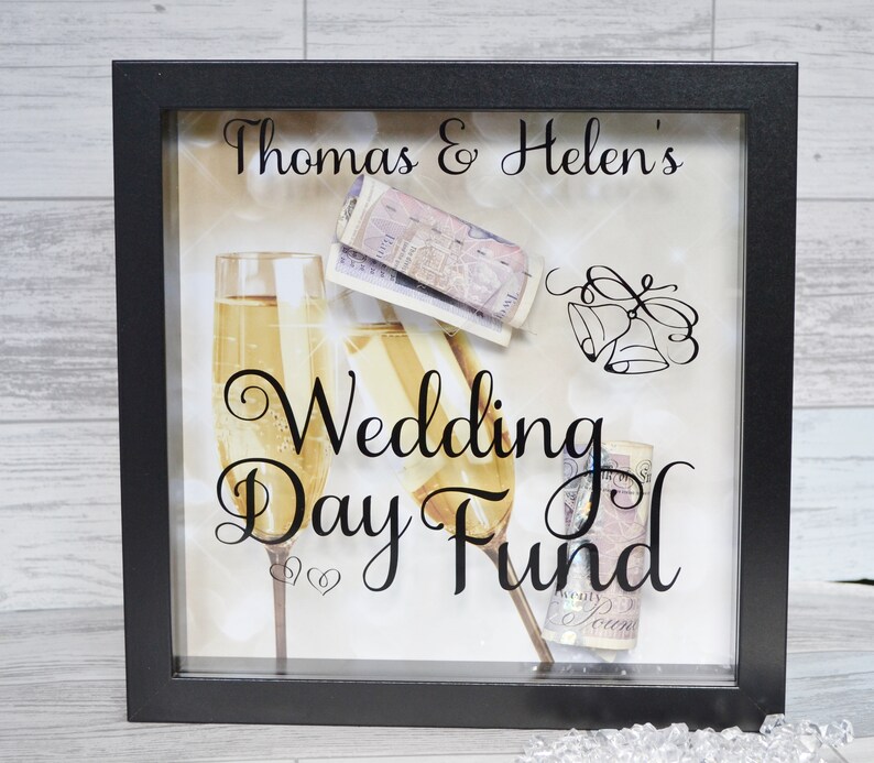 Engagement Present Wedding Money Box Frame Wedding Day Fund - Etsy