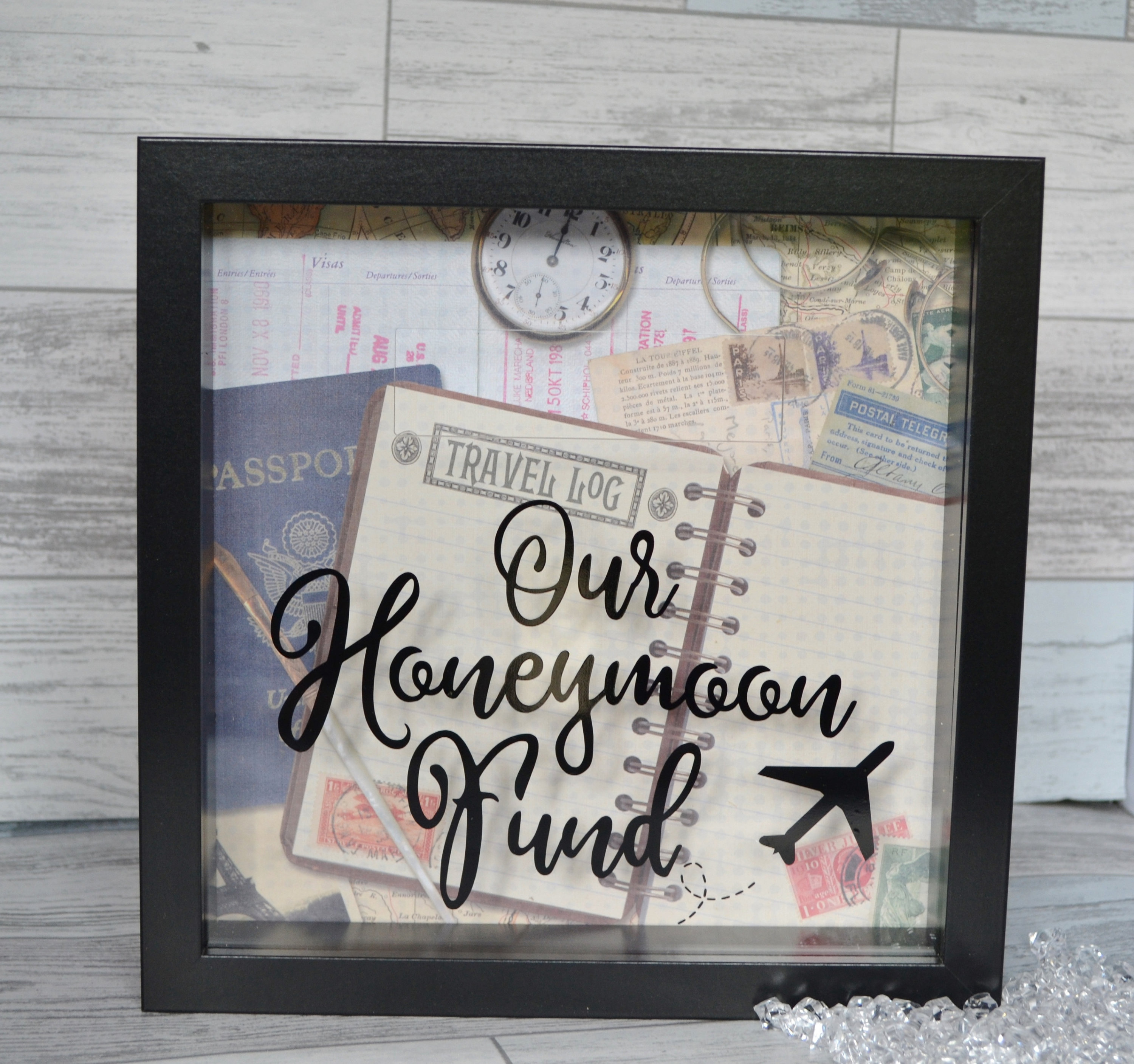 Personalized Honeymoon Fund Box: Engagement Gift, Travel Theme - Etsy